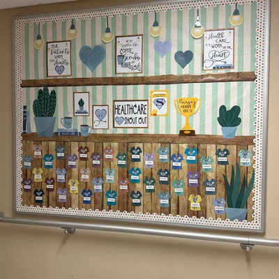 Nurse Appreciation Bulletin Board Kit, Bulletin Board Border, Editable ...