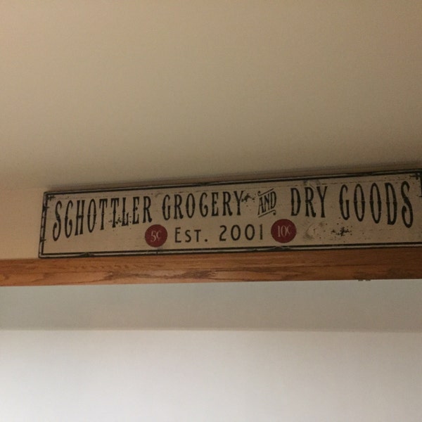 Custom Grocery & Dry Goods Sign - Rustic Hand Made Vintage Wooden - Etsy