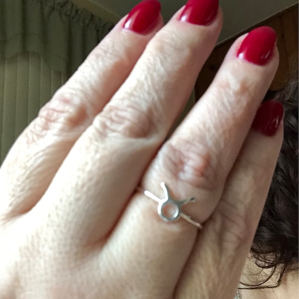 Zodiac Sign Ring, Taurus Ring, Star Signs Ring, Birth Date Ring, Taurus ...