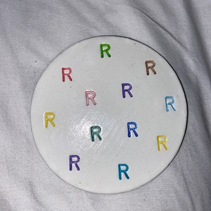 Colourful Alphabet Coaster Handmade Home Decor Gift Clay - Etsy UK