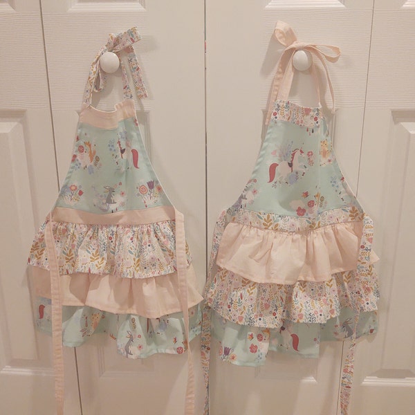 GIRLS APRON, Apron PATTERN, Little Girls Ruffle Apron, Four Sizes ...