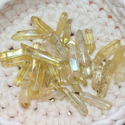 Polished Orange Quartz Point Beads Crystal Points Spike Beads - Etsy