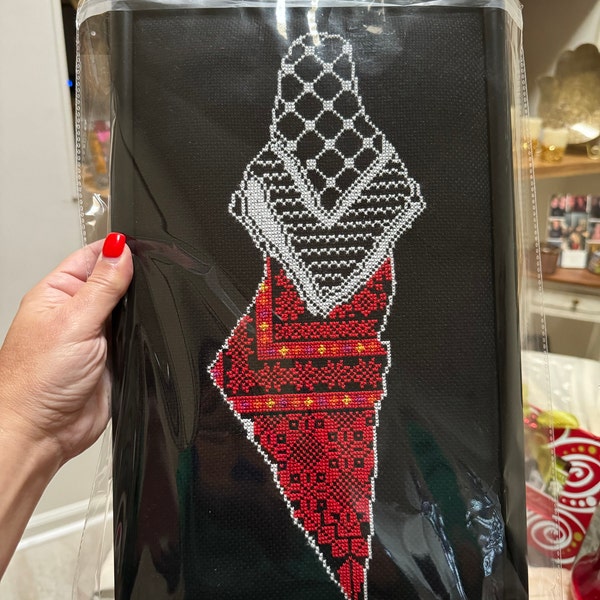 Keffiyeh - Palestinian Embroidery Shawl - Etsy