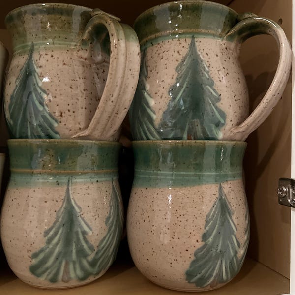 Winter Tree Ceramic Coffee Mug - Etsy