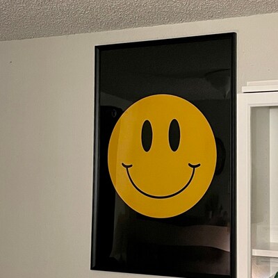 Smiley Print, Printable Wall Art, Smiley Face Art, Teen Girls Bedroom ...