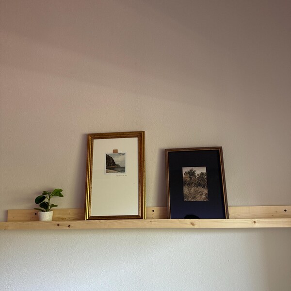 Wooden Picture Ledge Shelf | Ledge Shelves | Wooden Shelf | Rustic ...