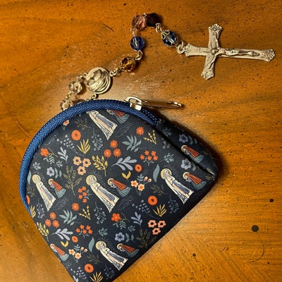 Rosary Pouch Our Lady of Lourdes Catholic Gift Confirmation Gift First ...