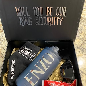 Personalized Ring Bearer Proposal Gift Box With Optional Tumbler, Gift ...