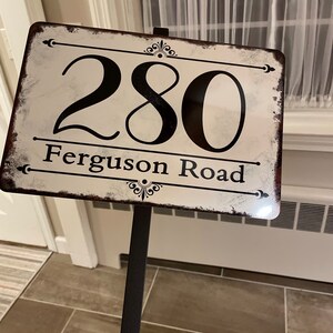 Rustic Address Sign Farmhouse Decor House Numbers Street - Etsy