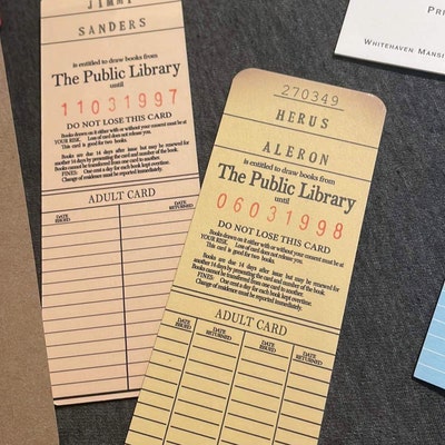 Old Fashioned Vintage Public Library Card Bookmark - Etsy