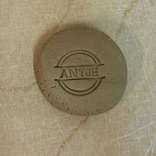 Ceramic Signature Stamp Logo, 12mm Thick Brass Pottery Stamp, Custom ...
