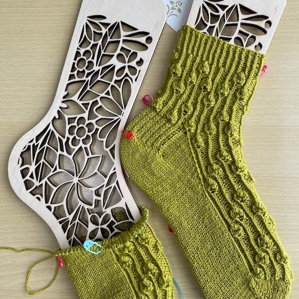 Sock Blockers, Wooden Sock Form, Sock Stretcher, Blocking Hand Knitted ...