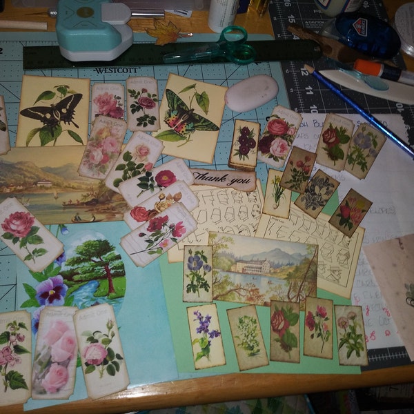 Material Packs by MO•CARD - Vintage Style Paper and Sticker Sets for ...