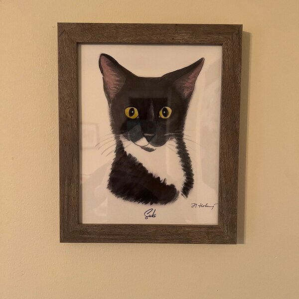 Cat Portrait Custom Cat Portrait Watercolor - Etsy