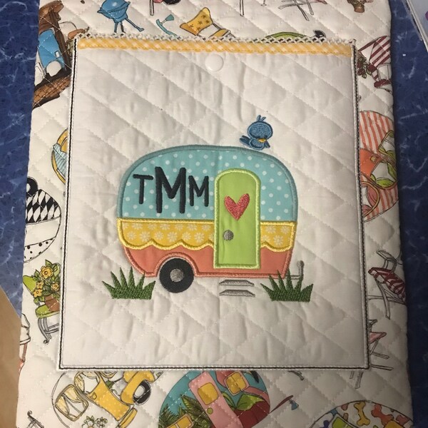 Happy Camper Applique Camping Machine Embroidery Design Instant ...