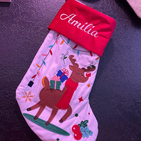 Personalized Christmas Stockings Luxury Velvet Stocking Embroidered ...