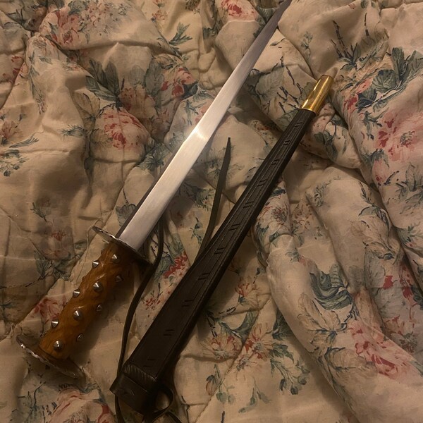 Early Medieval Eating Knife With Horn Ribbed Handle (12th - 14th ...