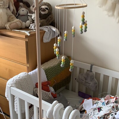 Baby Mobile Holder, Wood Crib Mobile Arm, Nursery Baby Mobile Stand ...