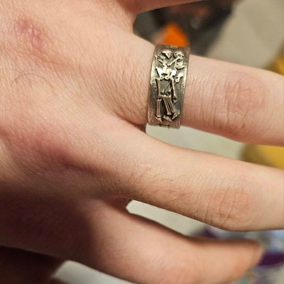 Koi Fish Sterling Silver Mens Ring, Japanese Fish Nature Inspired Ring ...