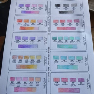 Color Blend DIY Chart Printable Digital PDF Print at Home | Etsy
