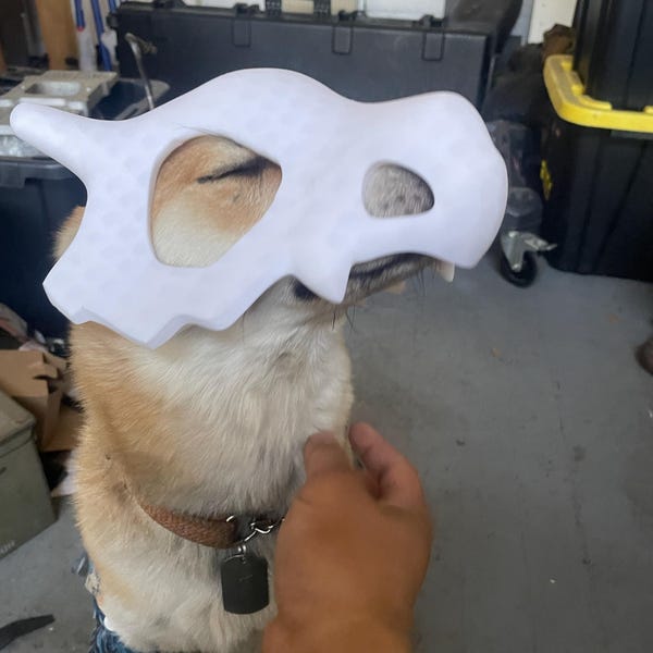 Cubone Dog Mask / Dinosaur Mask / Dog Costume / Funny Dog Gift / 3D ...
