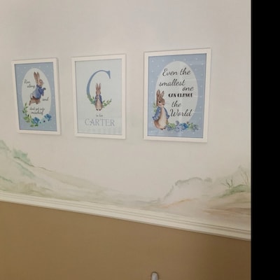 Peter Rabbit Wall Art Peter Rabbit Nursery Wall Decor, Blue Nursery ...