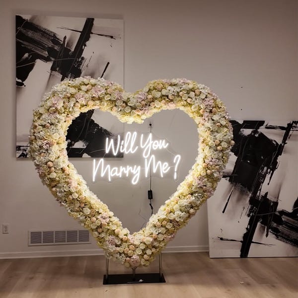 Will You Marry Me? LED Neon Sign, Custom Engagement Party Marriage ...