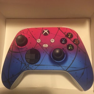 Hot Pink & Blue Hand Airbrushed Fade Wireless Xbox Series X/S - Etsy