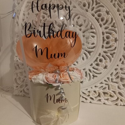 Hot Air Balloon Flower Box, Hat Box Flowers, Birthday Balloon ...