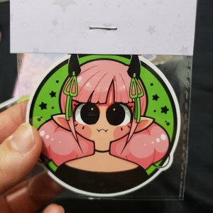 Demon Girl Vinyl Sticker - Etsy