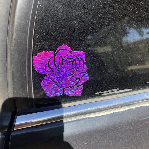 Rose Car Window Sticker [die-cut Vinyl Decal] - Etsy
