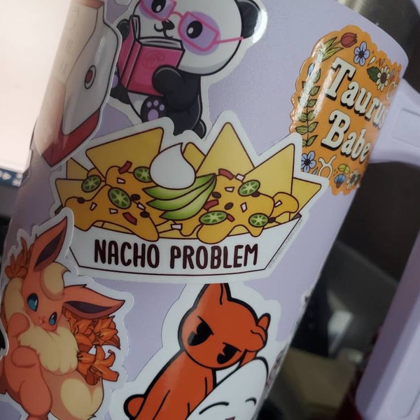 Nachos Vinyl Sticker "nacho Problem" - Foodie Gift, Laptop Decal, Junk ...