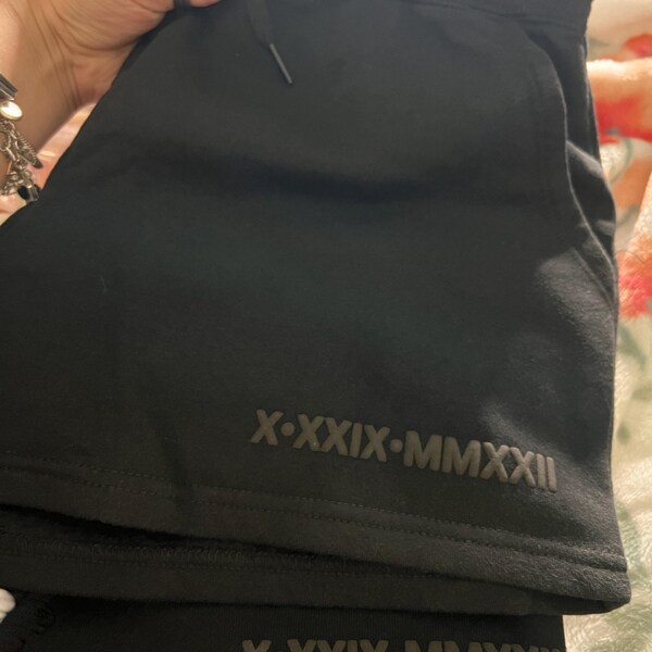 Custom Couple Matching Shorts With Last Name. Embossed PUFF Print ...