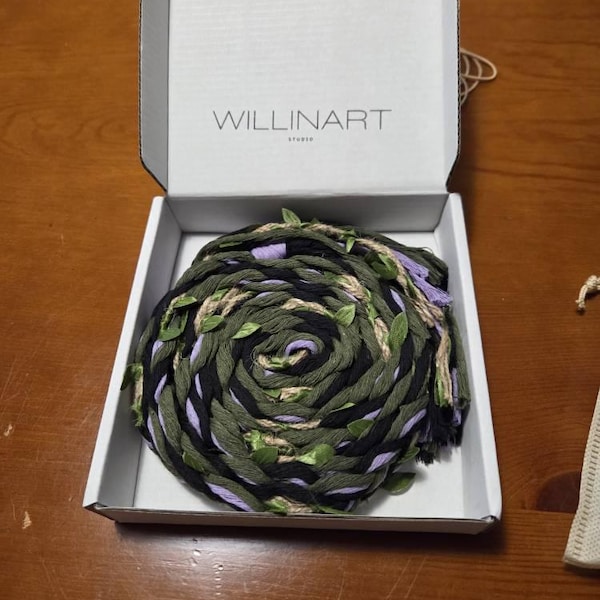 Personalized Handfasting Cord With Green Leaves,custom Handfast Rope ...