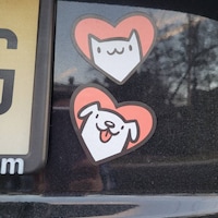 Cat Magnet Heart Cats Vinyl Magnet Waterproof Car Magnet Kawaii Magnet ...