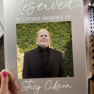 Reserved Memorial Sign, Personalized Memorial Plaque, in Loving Memory ...