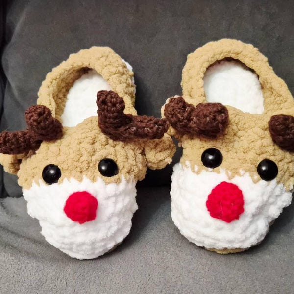 Children Christmas Slippers Crochet Pattern Bundle, Merry Christmas ...