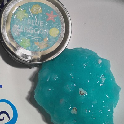Blue Lagoon Slime, Jelly Cube Slime, Ocean Breeze Scented, Clear Slime ...
