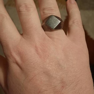 Square Onyx Signet Ring - Etsy