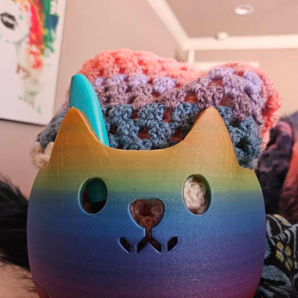 Cat Yarn Bowl | 3d Printed | Yarn Accessory - Knitting - Crochet - Cute ...