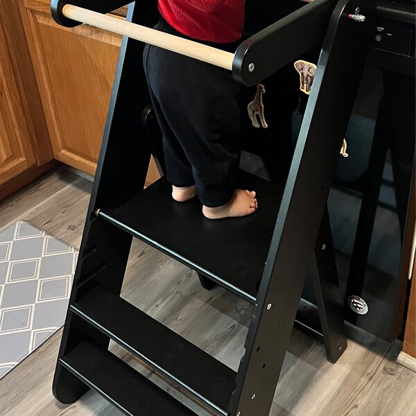 Toddler Kitchen Step Stool, Foldable Kitchen Tower, Toddler Chair, Kids ...