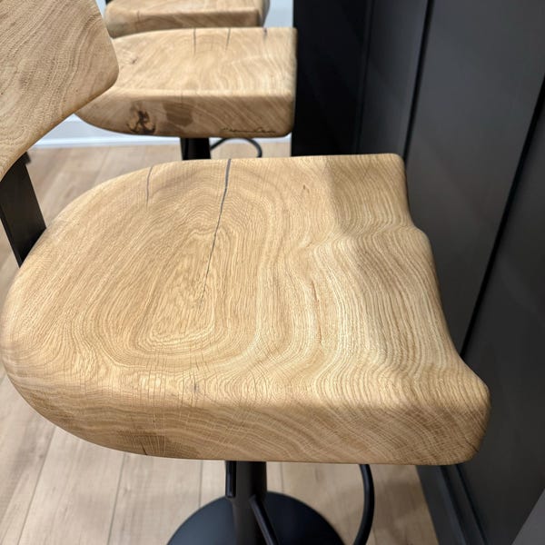 Bar Stools With Backs Swivel, Wooden Counter Stools, Solid Wood and ...