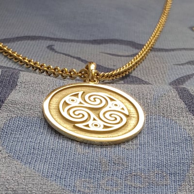14k Solid Gold Zeus Necklace, Father of Gods and Men Zeus Necklace ...