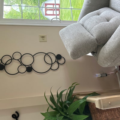 Matte Black Abstract Bubbles Metal Wall Art, Metal Bubles Sign for Wall ...