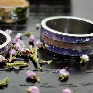 Titanium Engagement Ring Women With Flowers Ocean Titanium | Etsy