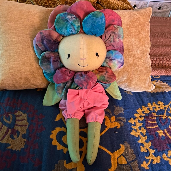 Stuffed Flower Doll Sewing Pattern Soft Toy Instant Download Pdf Cuddly ...