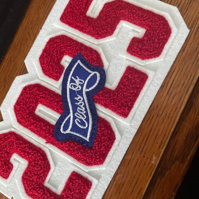 3 Chenille Varsity Letterman class Of Number - Etsy