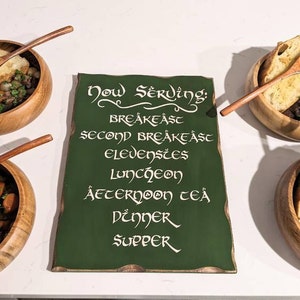Vintage Style Hand Painted Hobbit Meals Sign / Nerd Decor - Etsy