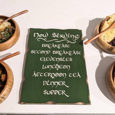 Vintage Style Hand Painted Hobbit Meals Sign / Nerd Decor - Etsy