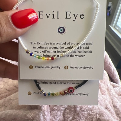 Evil Eye With Chakras Cristal Bracelet. - Etsy